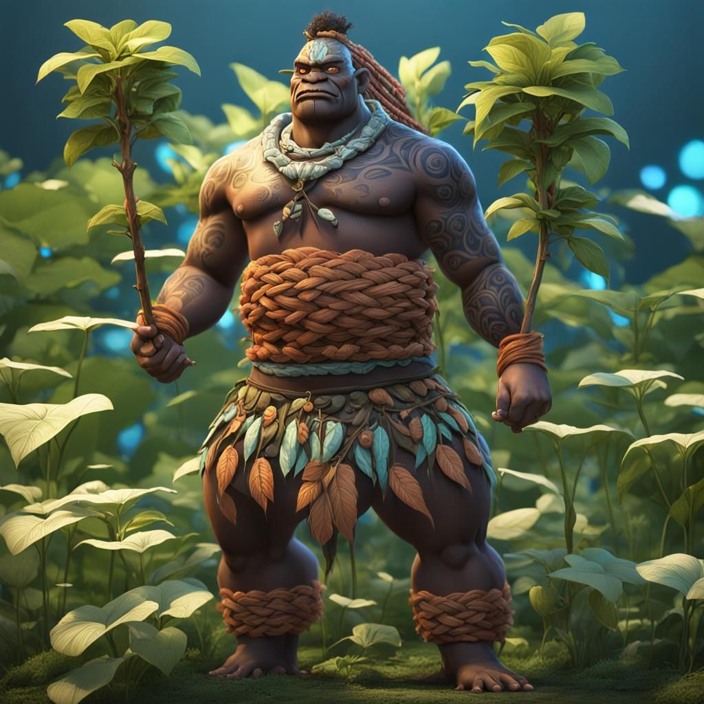 Rongo-mā-Tāne, Māori god of Cultivated Food - AI Generated Artwork ...