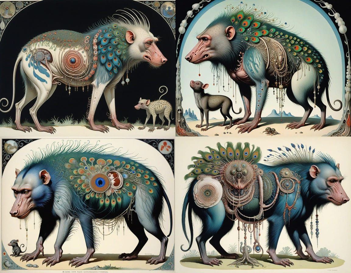 Surreal Somali Homunculus Embryo with Entangled Or... - AI Art