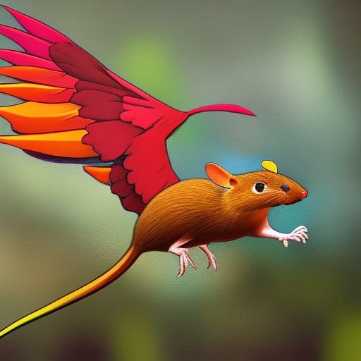 Rat Phoenix! Wow So Cool!! - AI Generated Artwork - NightCafe Creator