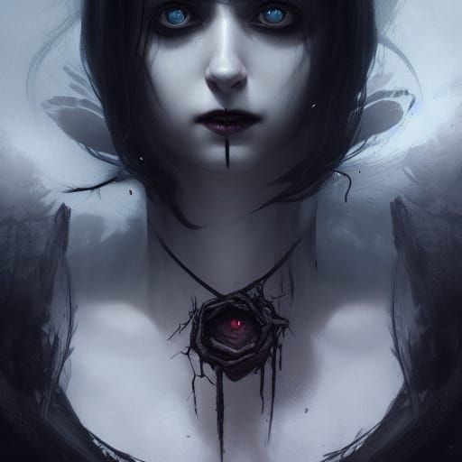 Spoopy Waifu 4 - AI Generated Artwork - NightCafe Creator