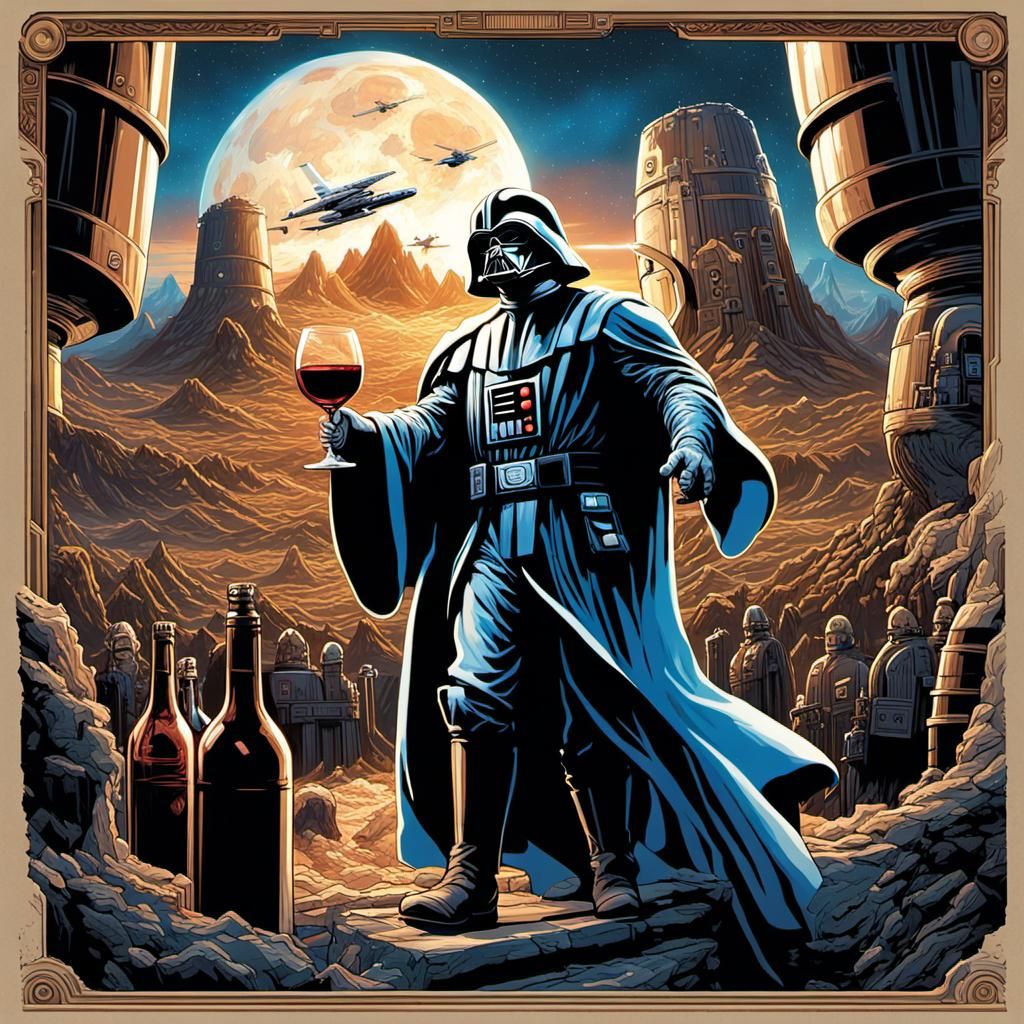 from starwars bottles of wine fly as skywalker passes, the barrels ...