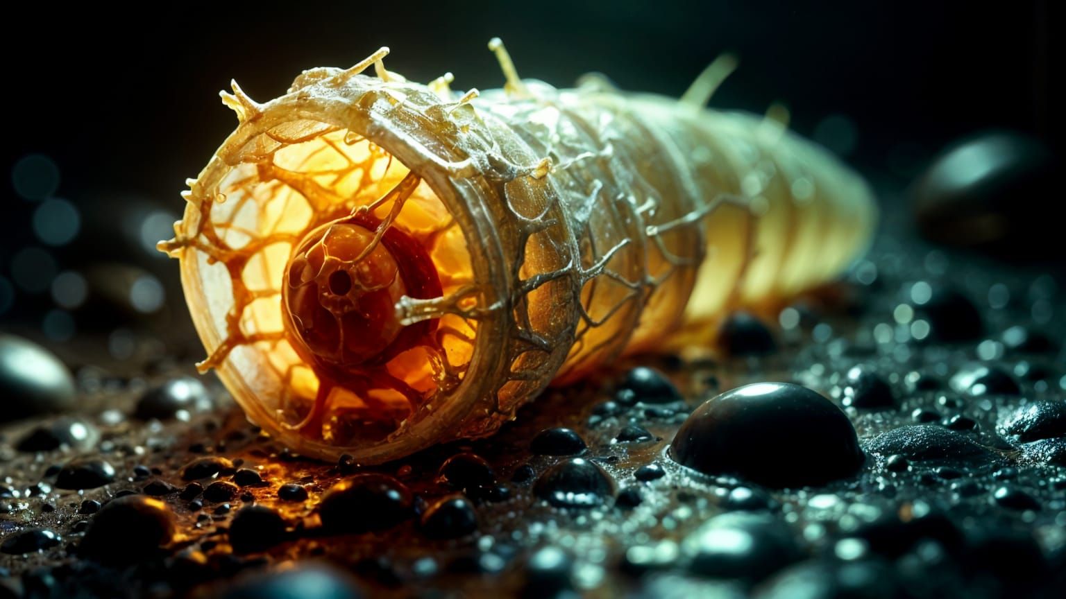 Hyper-Realistic Alien Cocoon with Glowing Organic ... - AI Art