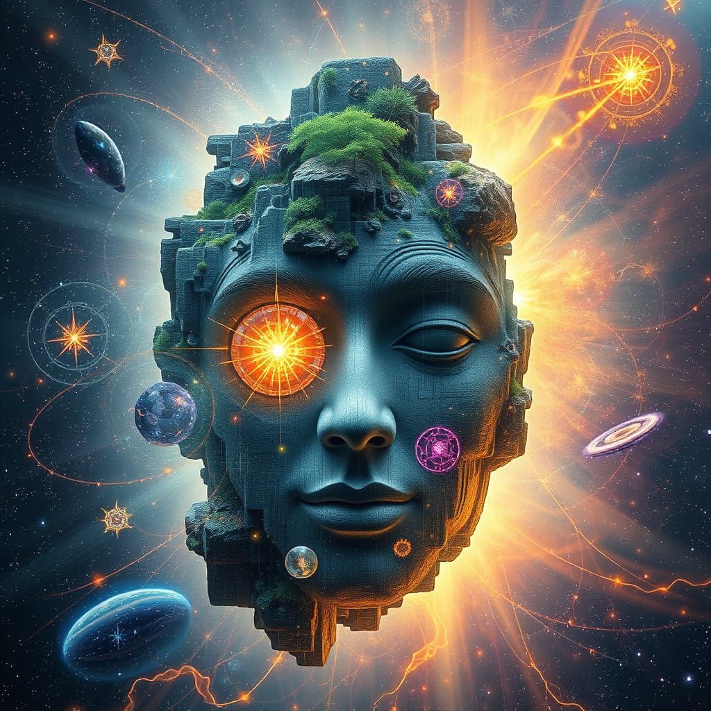 A face shape in nature - Cosmic Face in Nature