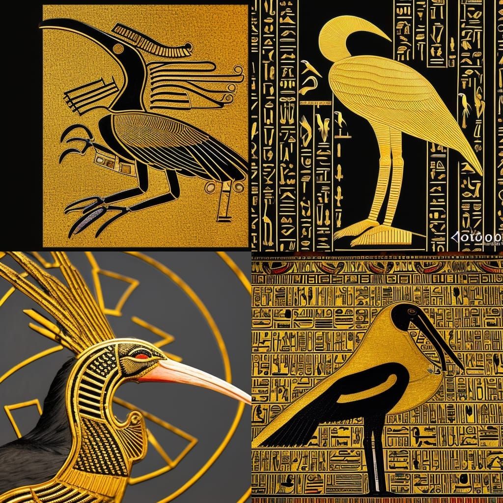 Ancient Egyptian God THOTH as an Ibis bird - AI Generated Artwork ...