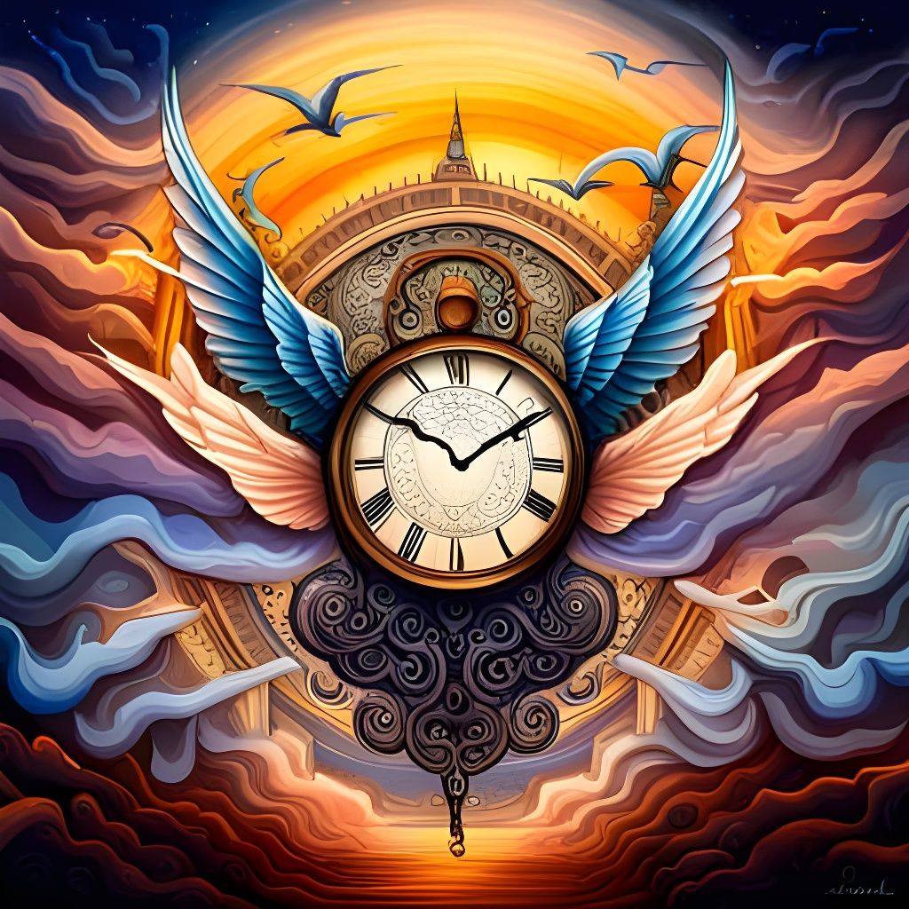 " TIME REALLY DOES FLY " - AI Generated Artwork - NightCafe Creator