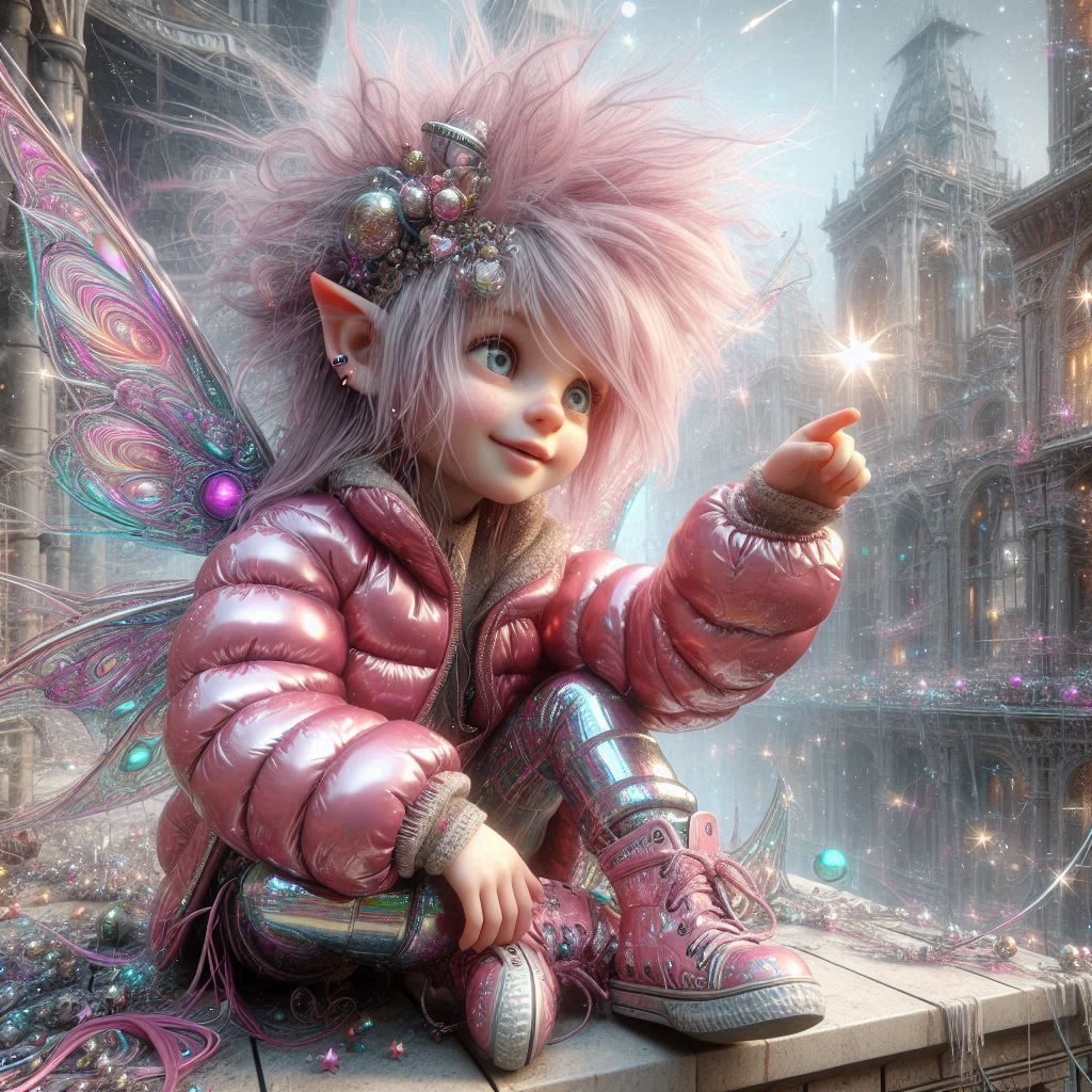 Female Pixie in pink.. - AI Generated Artwork - NightCafe Creator