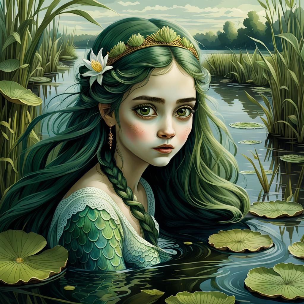 river mermaid, Slavic folklore - AI Generated Artwork - NightCafe Creator