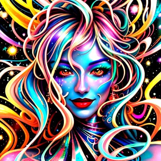 Ethereal Goddess in a Whimsical Dreamscape - AI Art