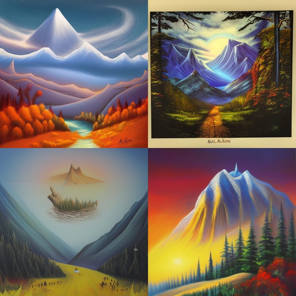 Rob Alexander art, magical mountain - AI Generated Artwork - NightCafe ...