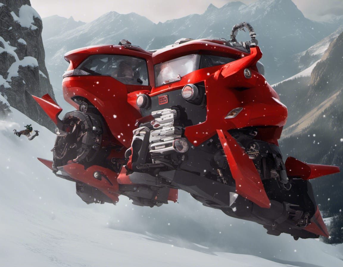 Snow Skimmer - AI Generated Artwork - NightCafe Creator