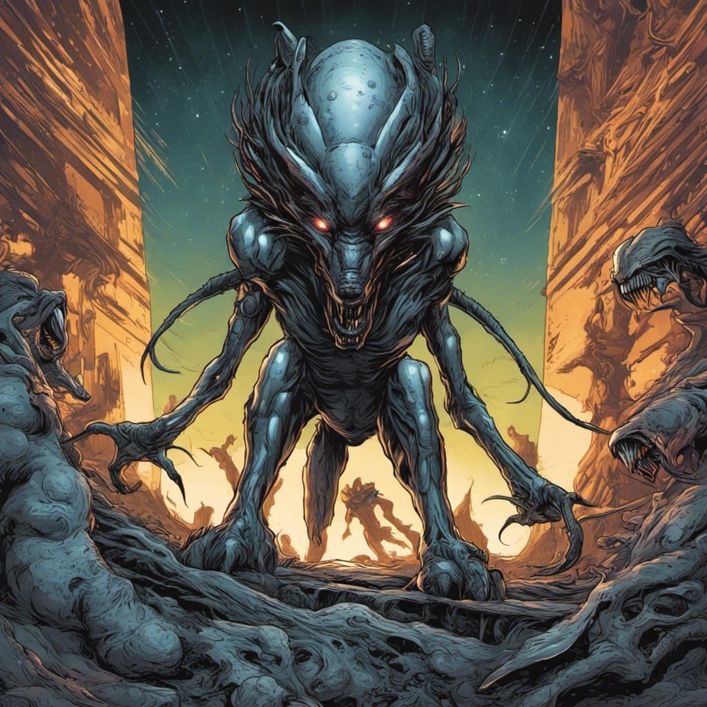 alien wolf - AI Generated Artwork - NightCafe Creator