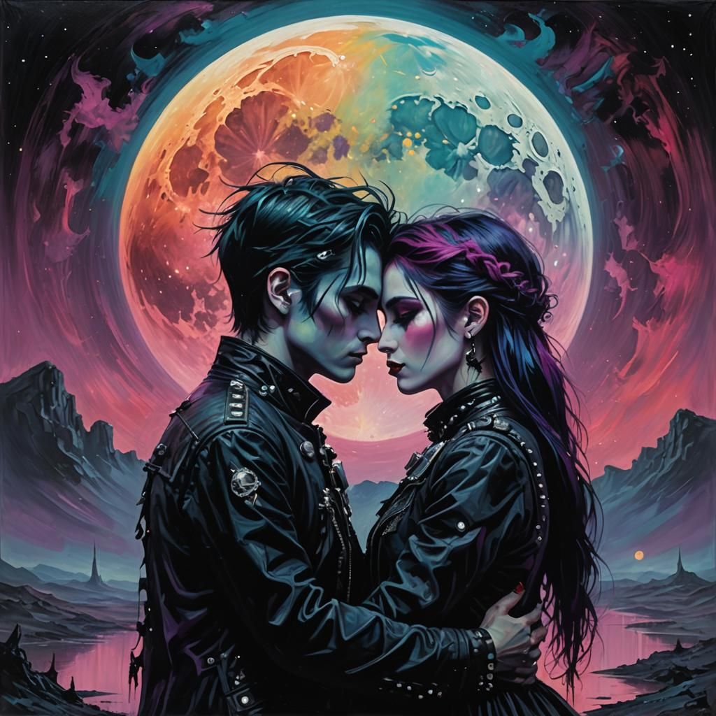 Goth love - AI Generated Artwork - NightCafe Creator