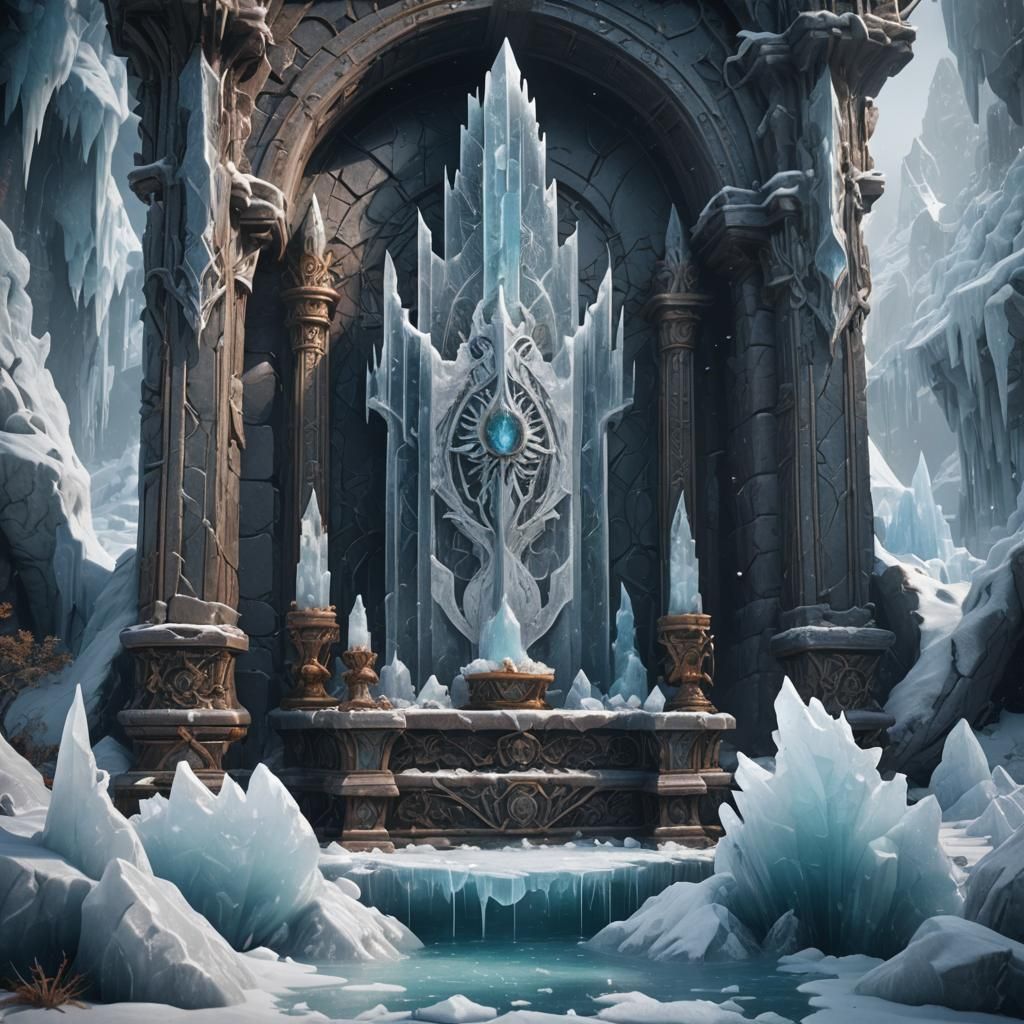 Ice Dungeon Altar - AI Generated Artwork - NightCafe Creator