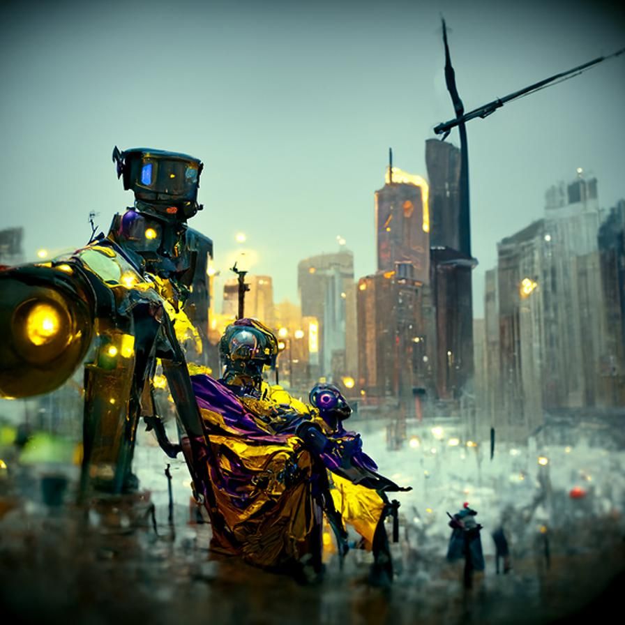 Robot dystopian in a windy city a masterpiece, 8k resolution, dark ...