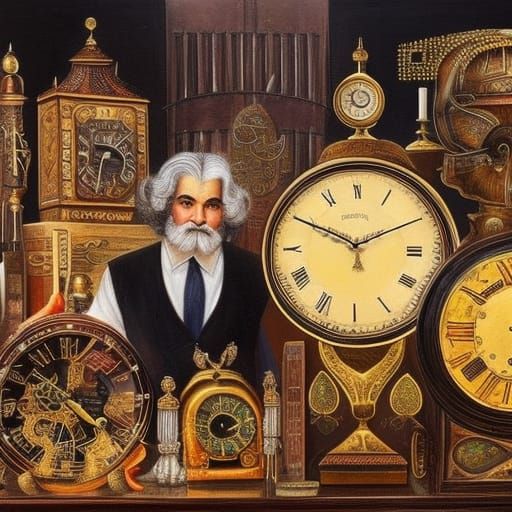 The clock man - AI Generated Artwork - NightCafe Creator