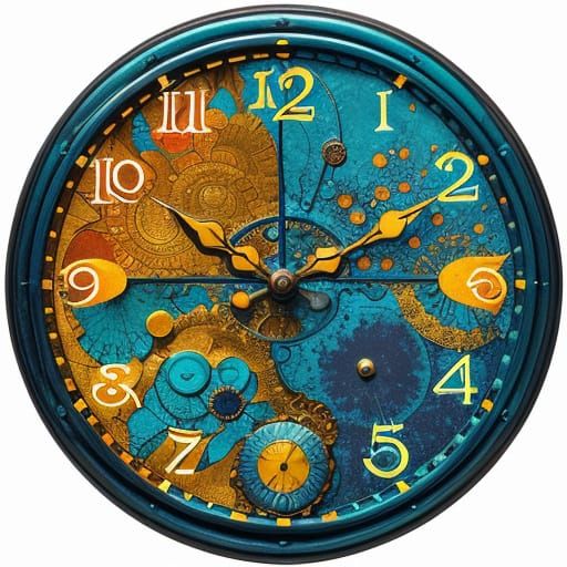 Inanimate objects come to life - Whimsical Abstract Scene of...