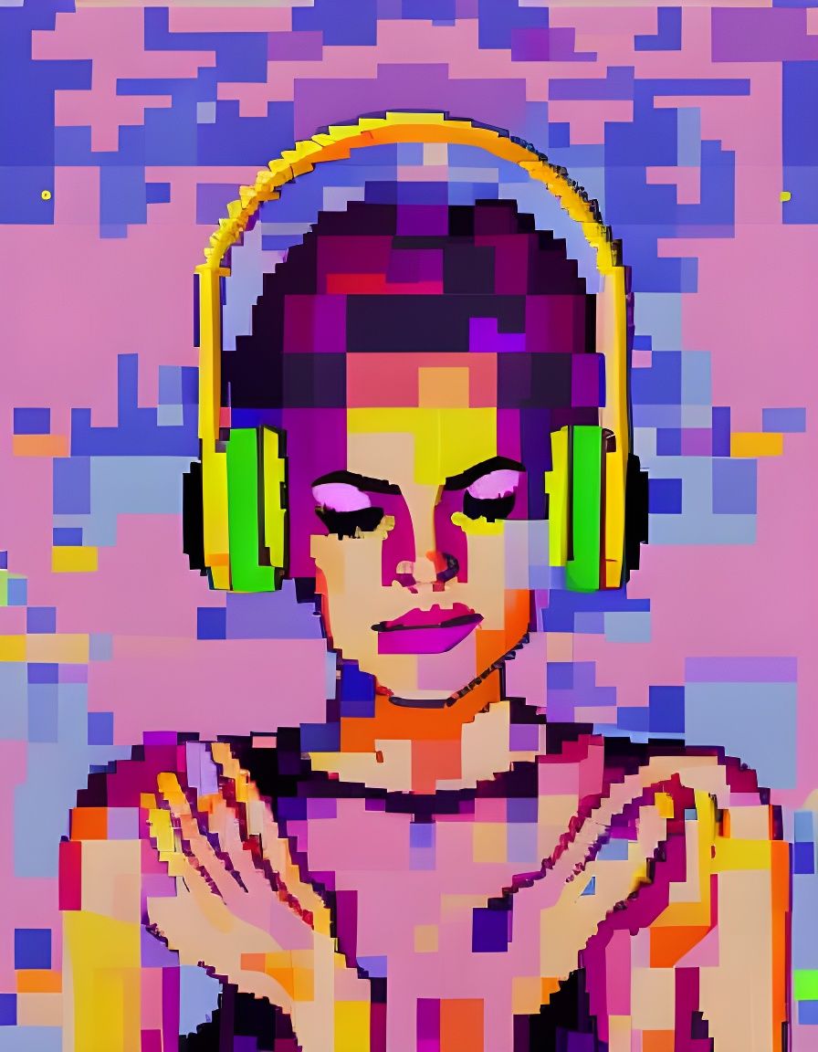 Pixelated Melophile - AI Generated Artwork - NightCafe Creator