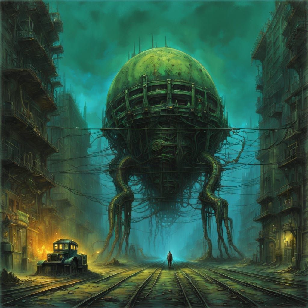 Biomechanical Horror Unleashed in Dark Industrial ... - AI Art