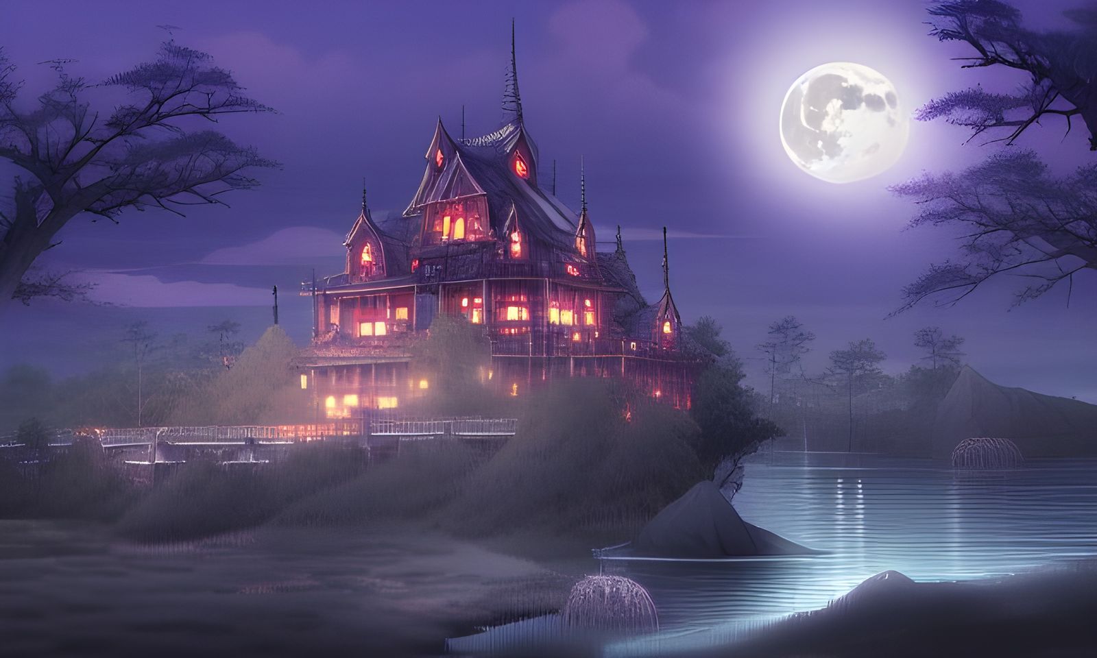 Anime vampire castle - AI Generated Artwork - NightCafe Creator