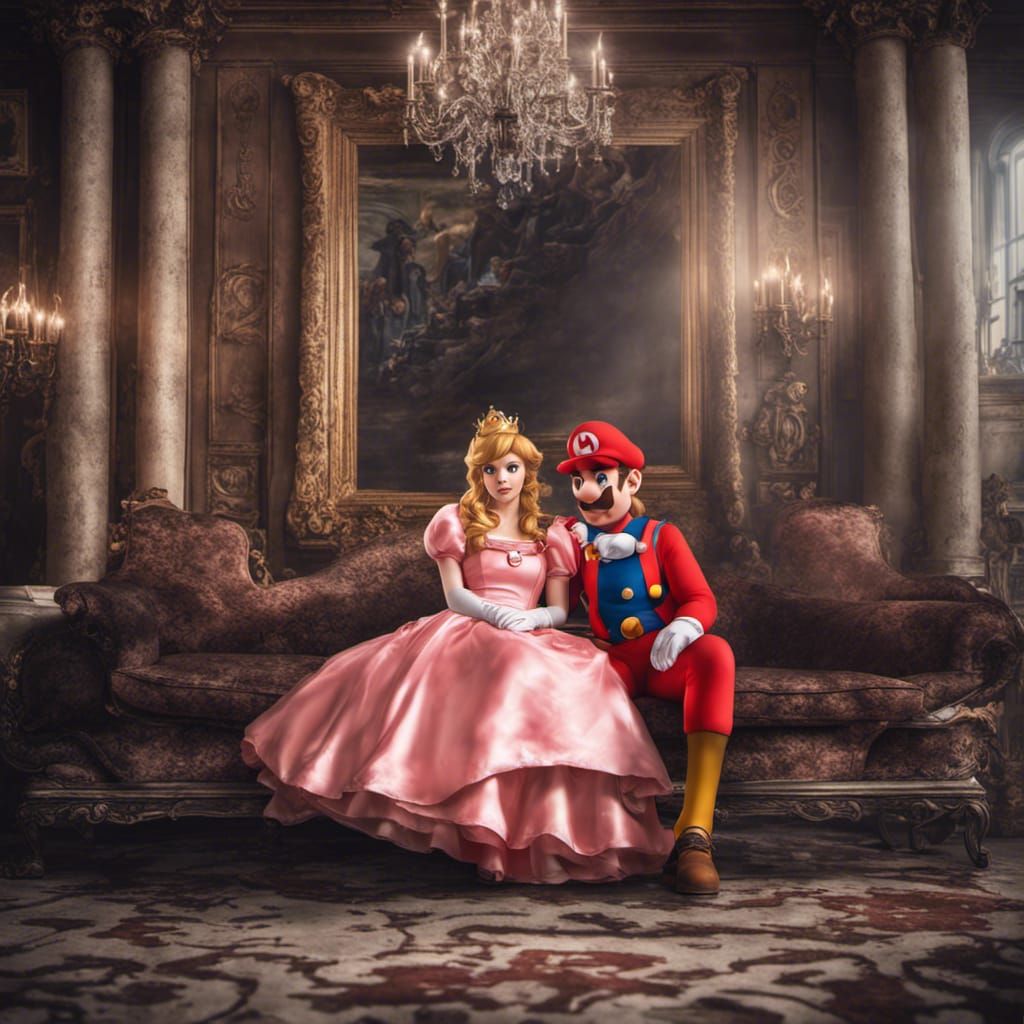 princess peach and mario as real people - AI Generated Artwork ...