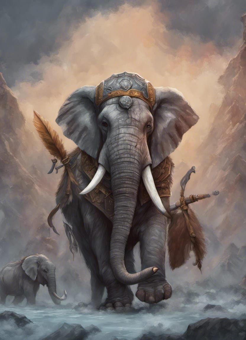 Viking Barbarian elephant - AI Generated Artwork - NightCafe Creator