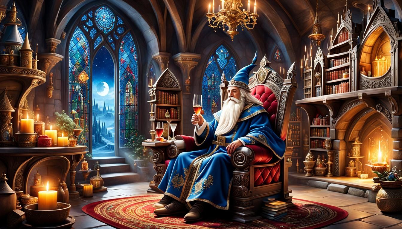 The Wizard's Sanctuary - AI Generated Artwork - NightCafe Creator