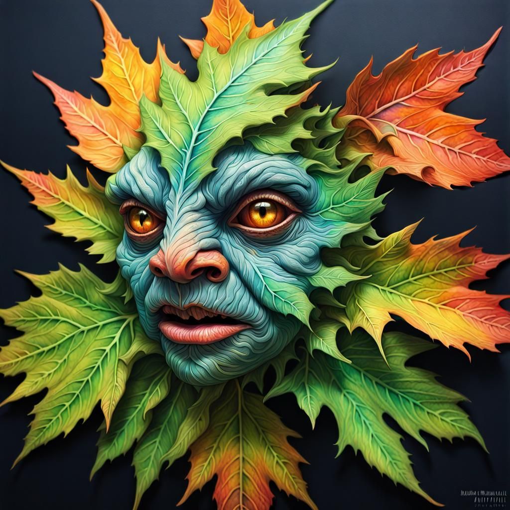 Leaf monster - AI Generated Artwork - NightCafe Creator