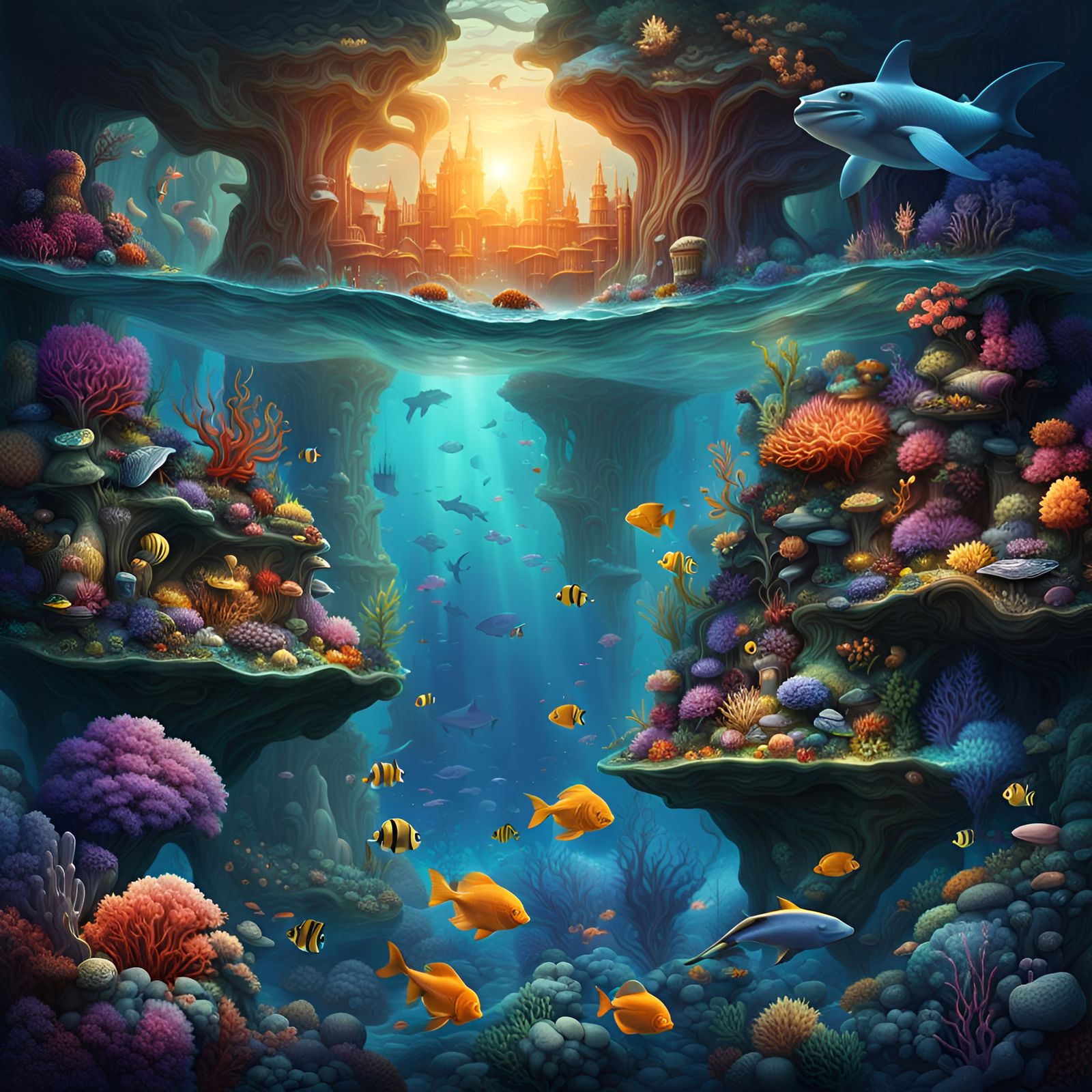 Under the deep Ocean - AI Generated Artwork - NightCafe Creator