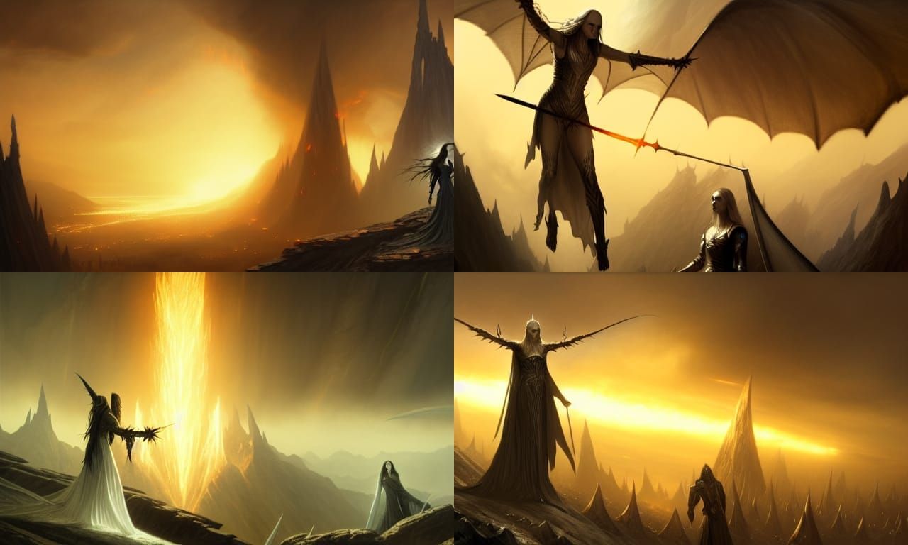 Morgoth is defeated by Galadriel and she liberates Middle Earth from ...