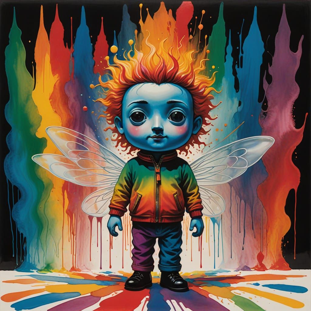 Kids Crayon drawings of chibi ladd inSane ,surreal child's drawing ...