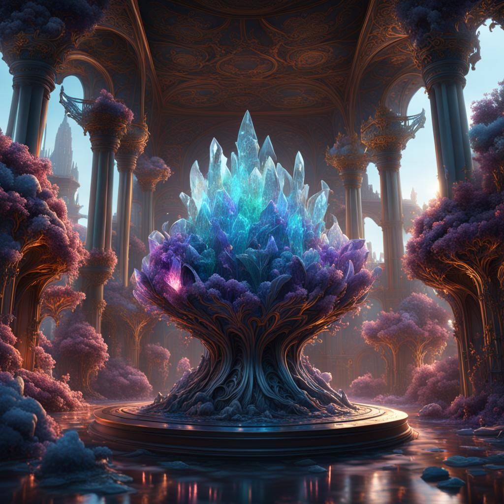 Crystal sculpture - AI Generated Artwork - NightCafe Creator