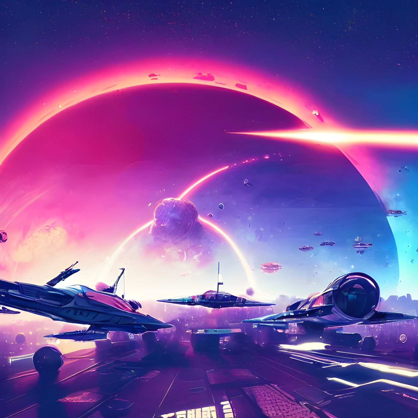 Planetary Evacuation - AI Generated Artwork - NightCafe Creator