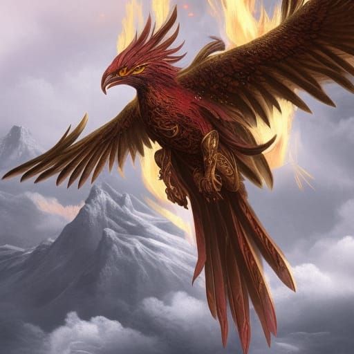fire phoenix Epic cinematic brilliant stunning intricate meticulously ...