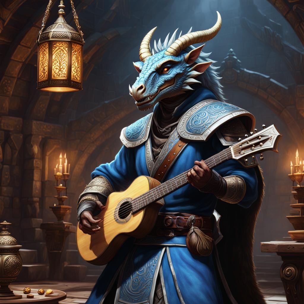 Dragonborn Bard - AI Generated Artwork - NightCafe Creator