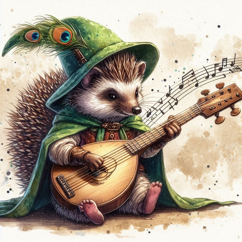 Hedgehog Bard - AI Generated Artwork - NightCafe Creator
