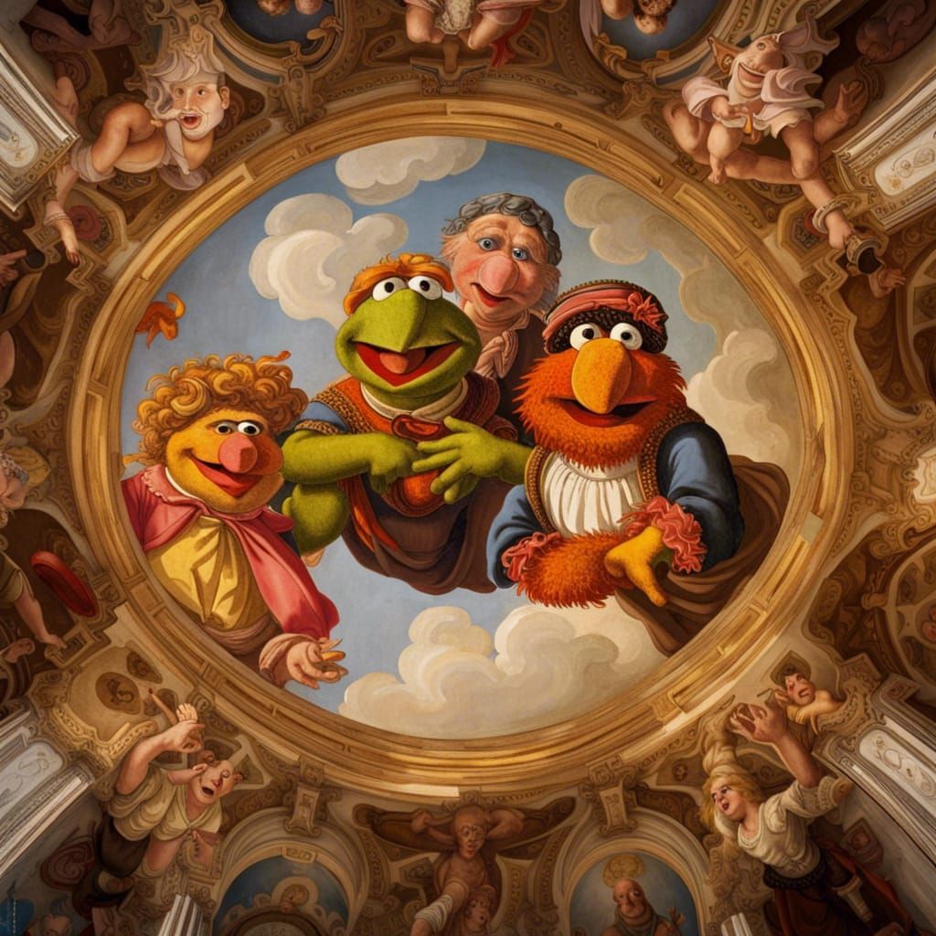 The famous muppets of the Sistine - AI Generated Artwork - NightCafe ...