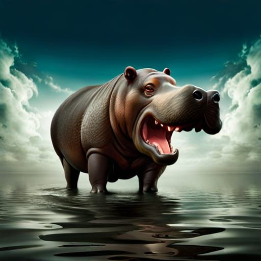 Crazy Hippo 1 - AI Generated Artwork - NightCafe Creator