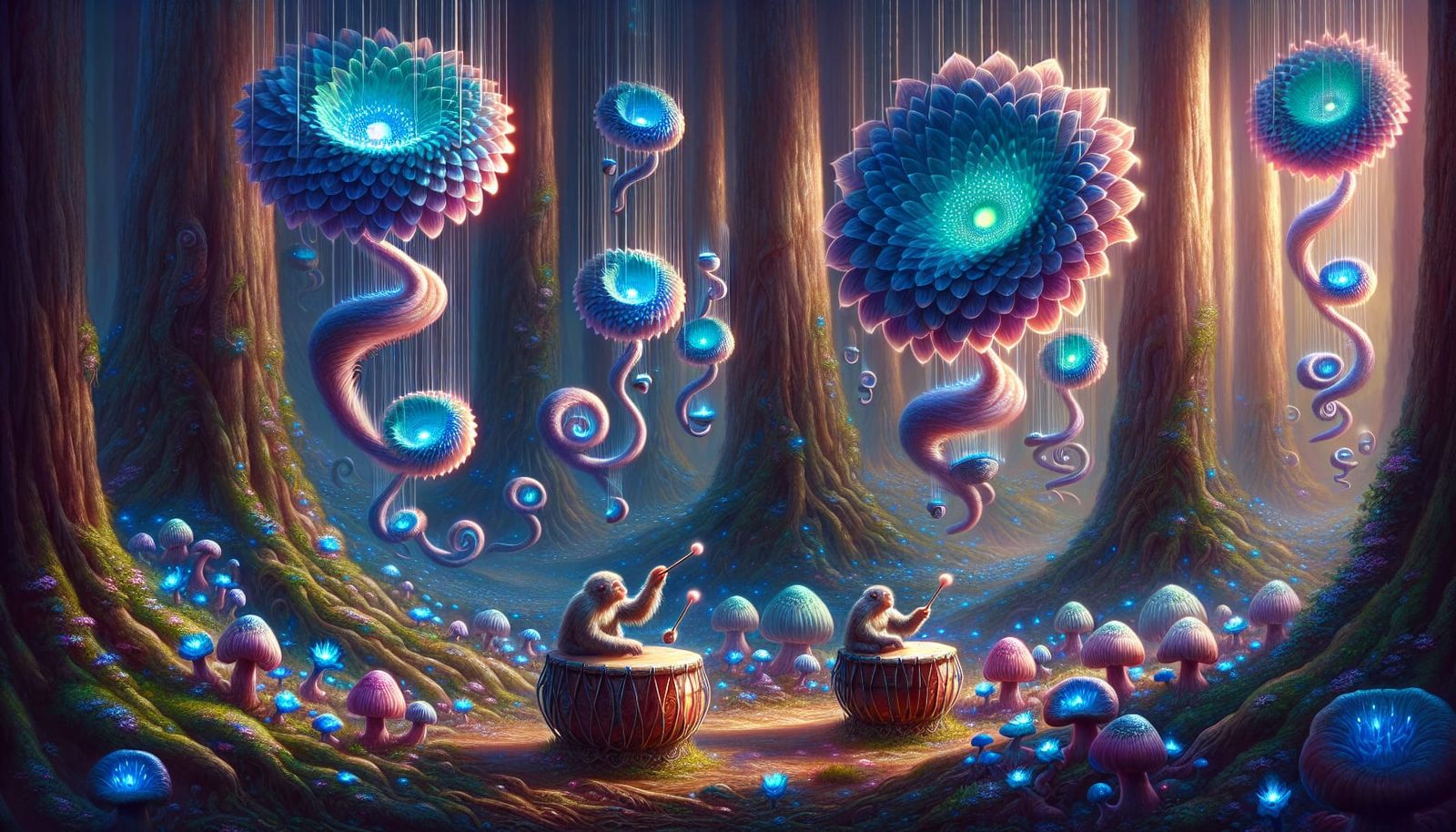 Magical Monkeys in a magical forest