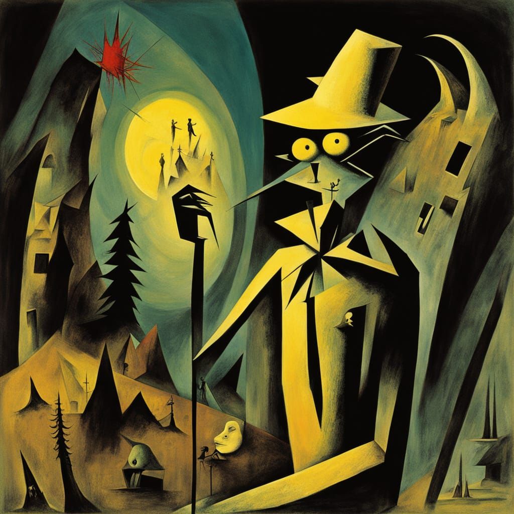 Surreal Cubist Nightmare in Distorted Euclidean Sp... - AI Art