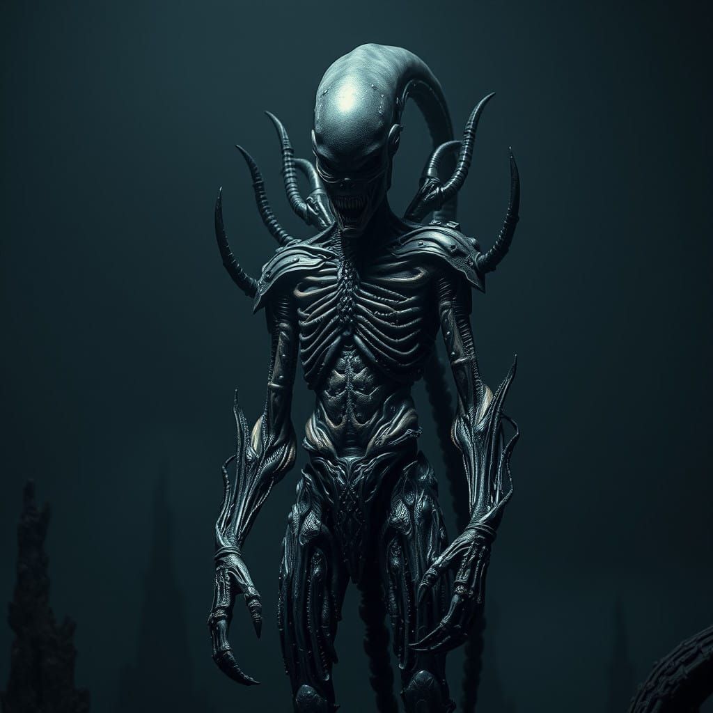 by Wayne Barlowe and H.R. Giger - Biomechanical Horror Figur...