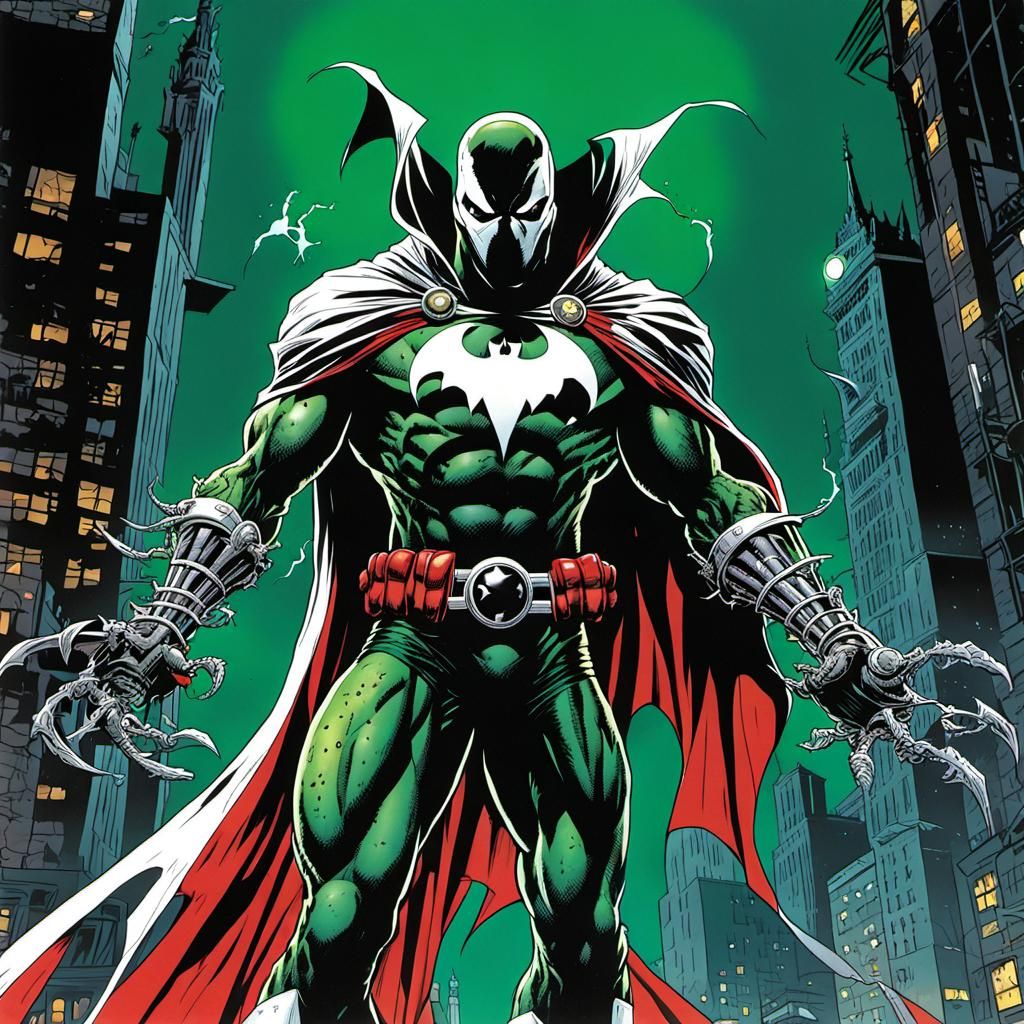 Dave Gibbons style comic cover illustration of Spawn - AI Generated ...