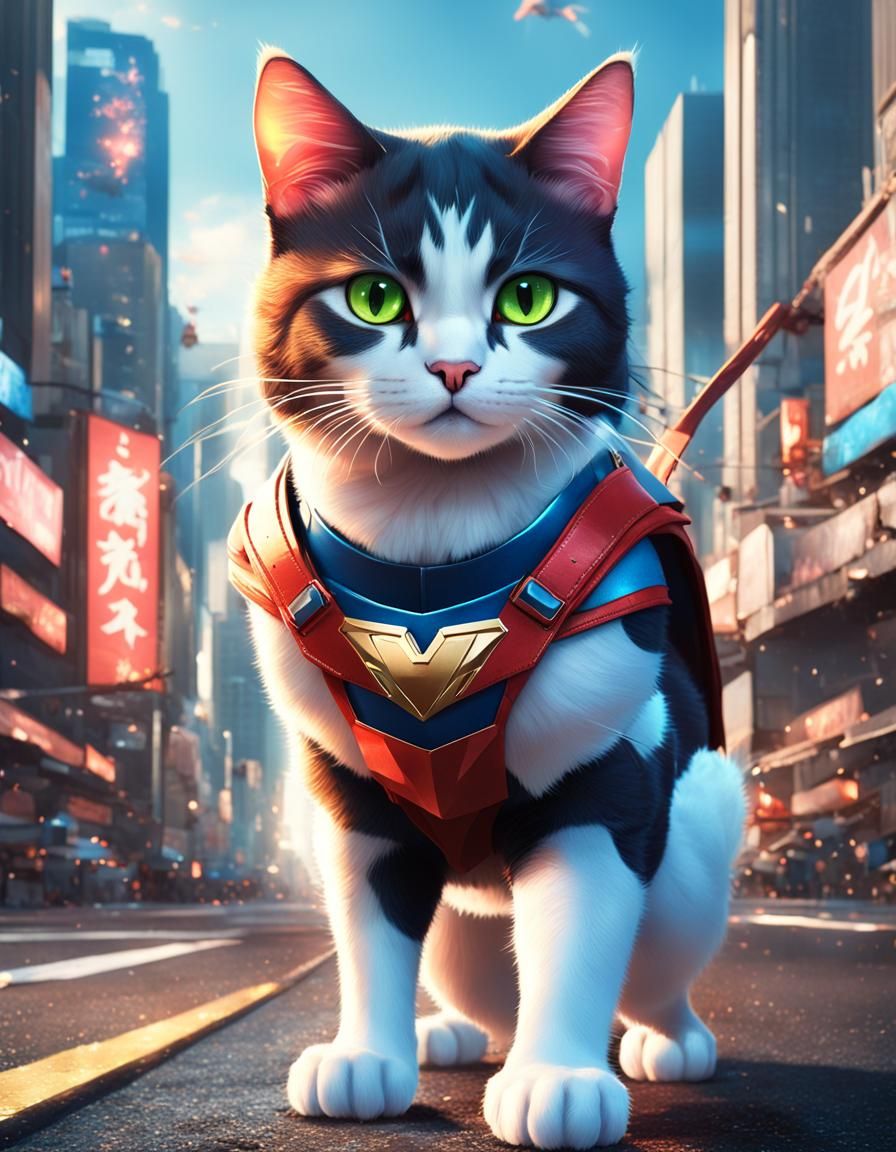 Movie Poster About a Made Up Super Hero Kitty Cat - AI Generated ...