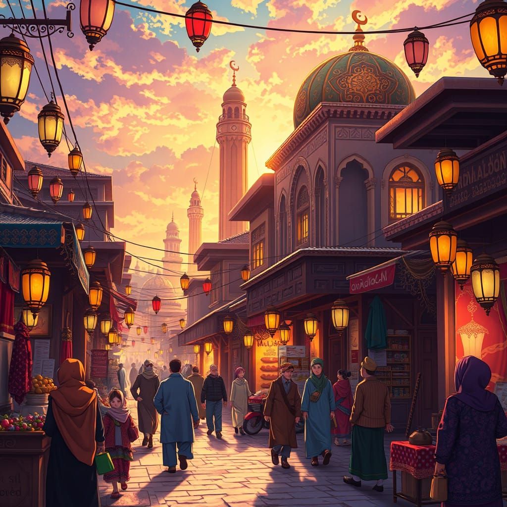 Traditional Chechen Village Transformed into Anime... - AI Art