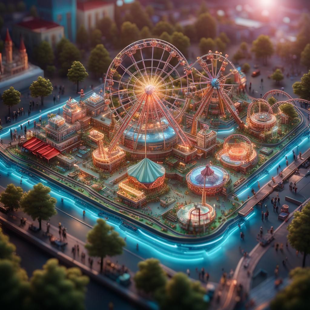Amusement Park on a Circuit Board - AI Generated Artwork - NightCafe ...