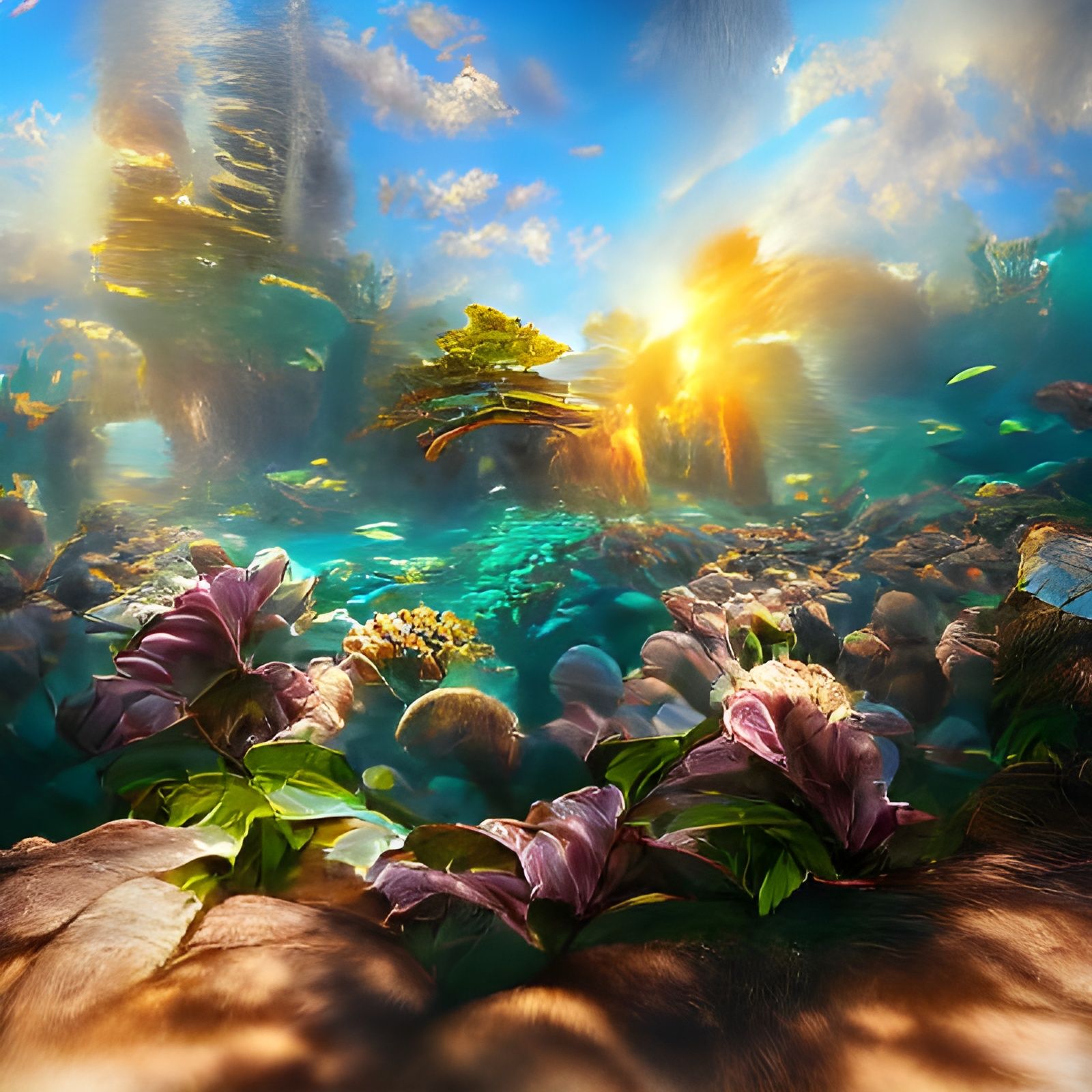 underwater ocean reef with sunlight - AI Generated Artwork - NightCafe ...