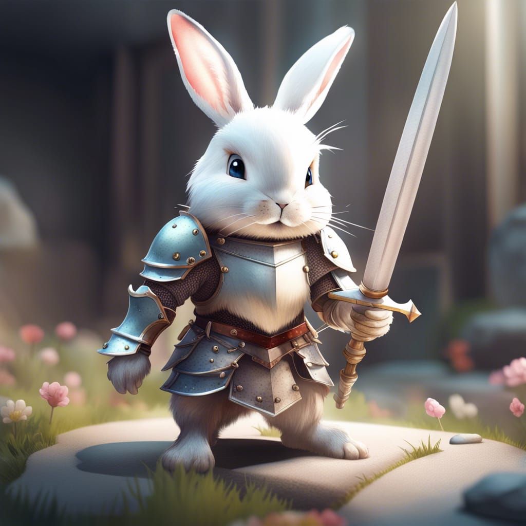 Rabbit Knight - AI Generated Artwork - NightCafe Creator