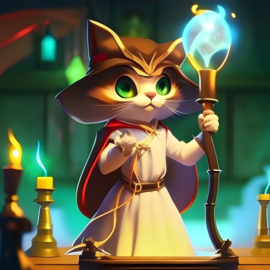 Mage cat... - AI Generated Artwork - NightCafe Creator