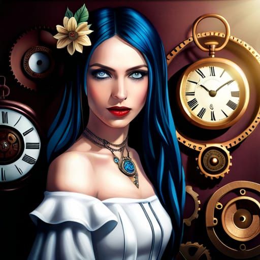 Time lady - AI Generated Artwork - NightCafe Creator