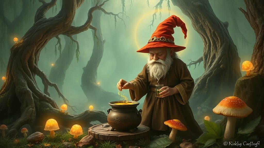 Gnome Healer/Alchemist - Mystical Gnome Alchemist in Etherea...