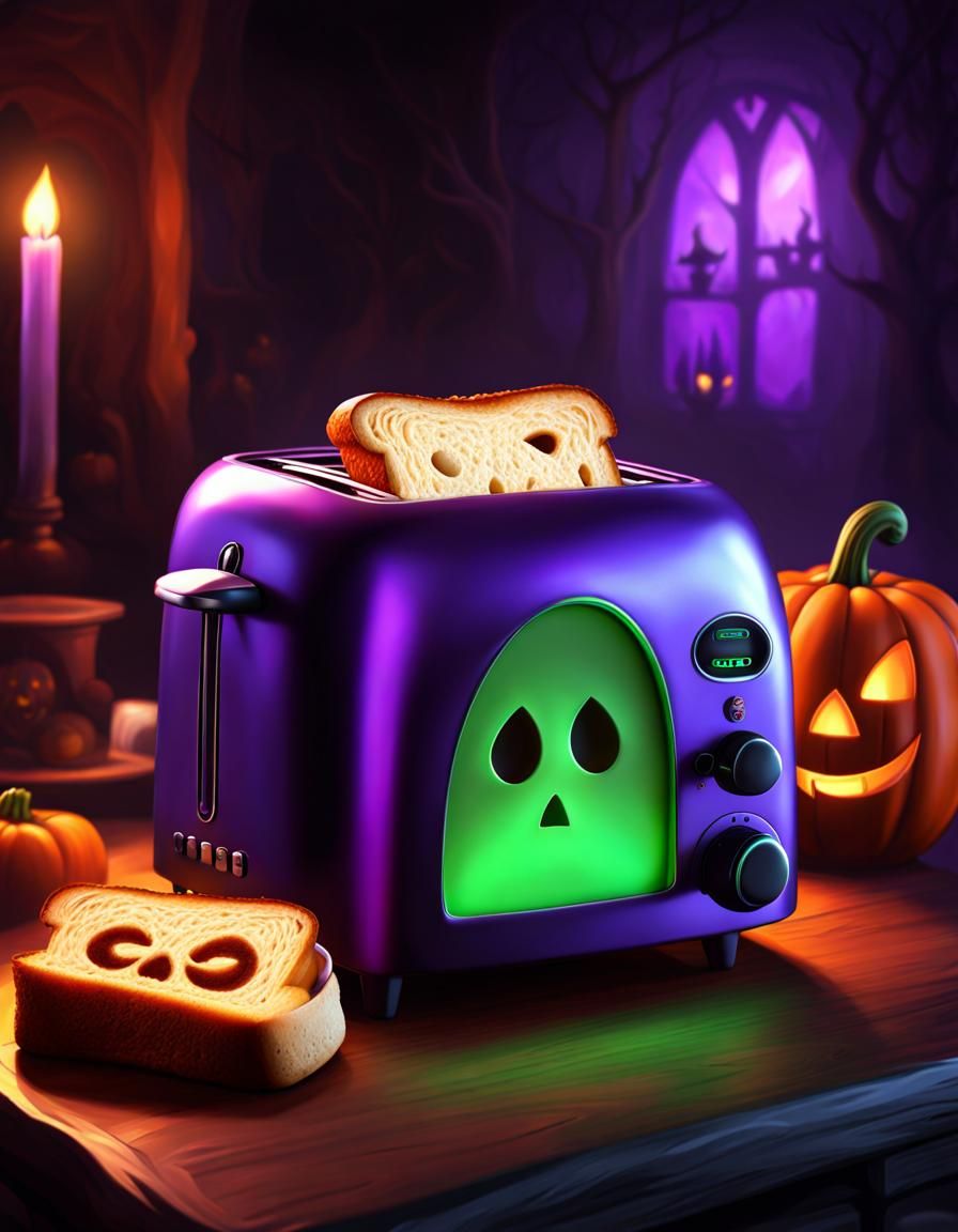 The Friendly Ghost Toaster - AI Generated Artwork - NightCafe Creator